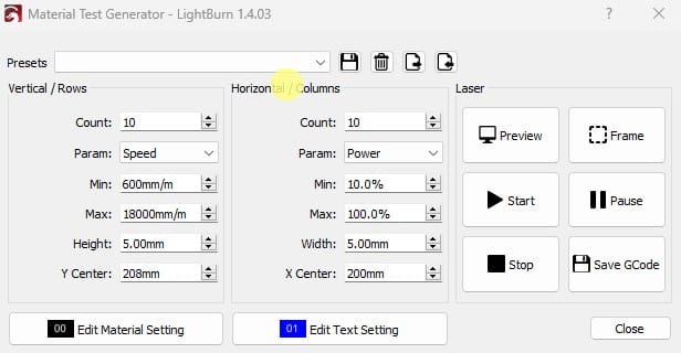 How to Perform Material Tests in LightBurn: A Beginner’s Guide | IMS3D ...